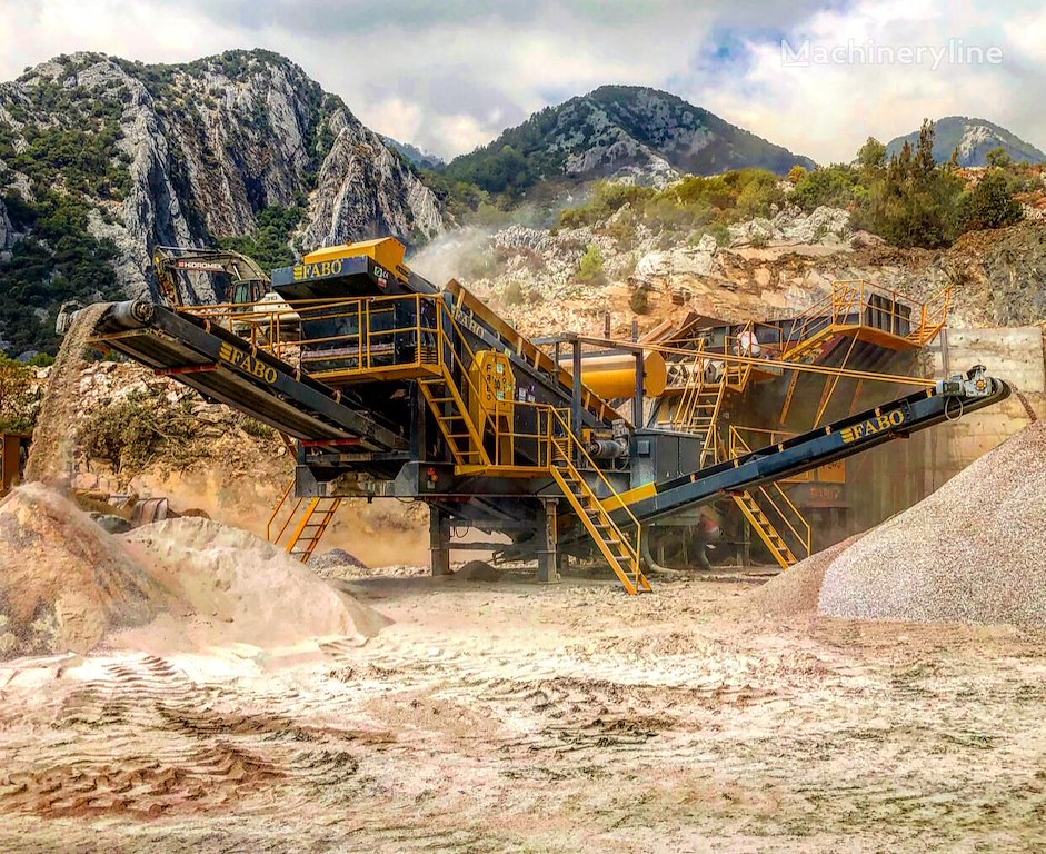 FABO PRO-100 MOBILE CRUSHING & SCREENING PLANT FOR MARBLE rotorska drobilica