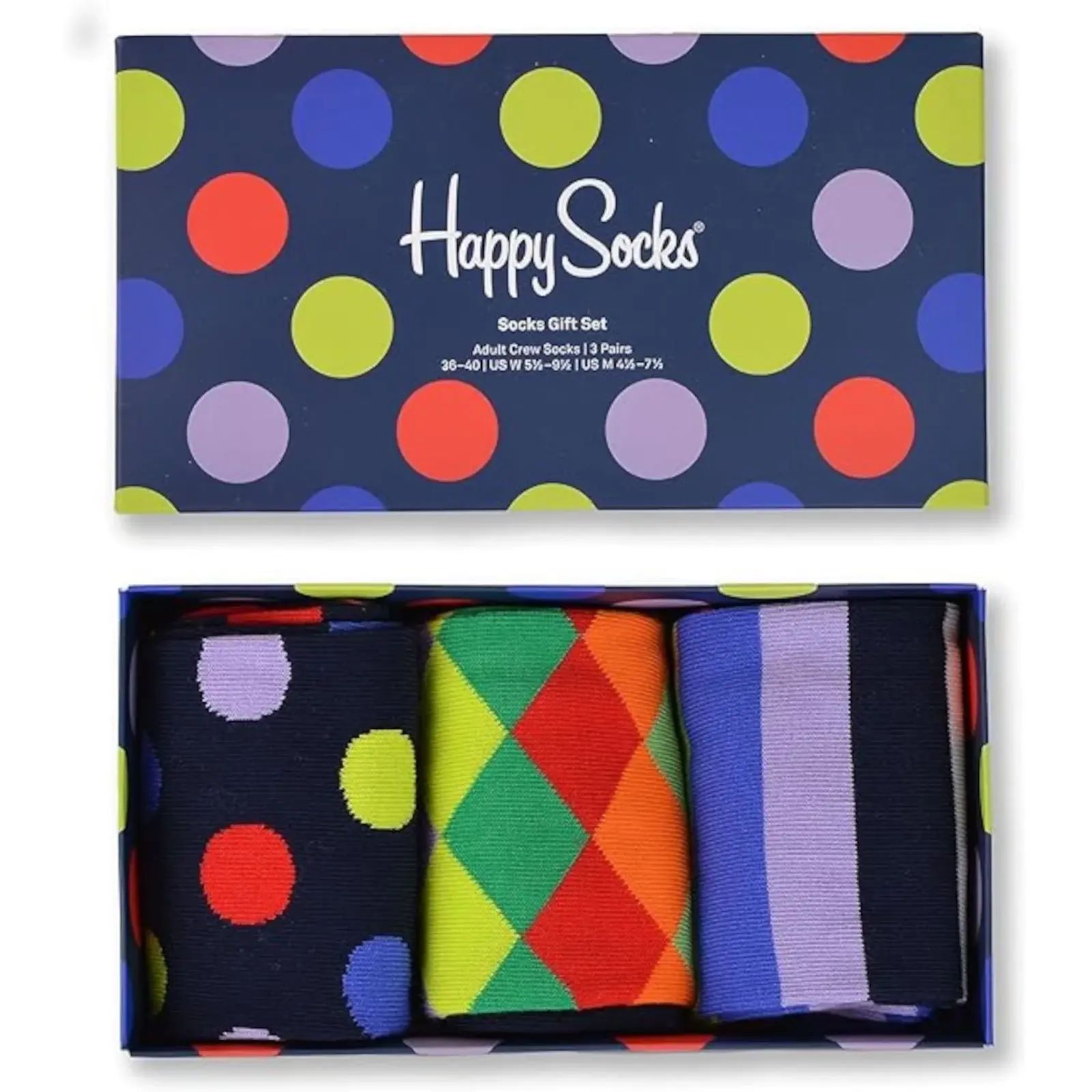 HAPPY SOCKS Ženske čarape, 3 para, Šarene