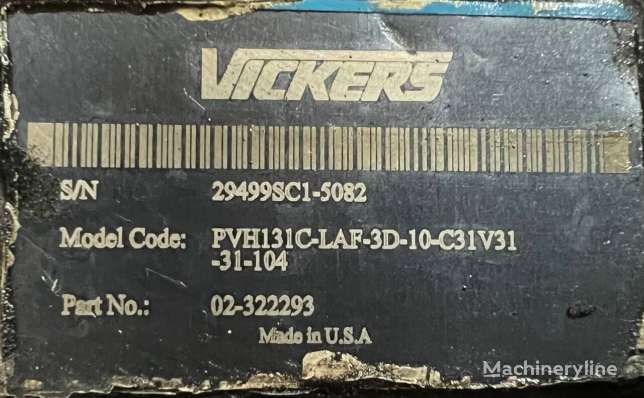 Vickers Hydraulics PVH131C (02-322293 ; PVH131C-LAF-3D-10-C31V31-31-104) hidraulična pumpa za Caterpillar 14G, 16G, D9R Motor Graders