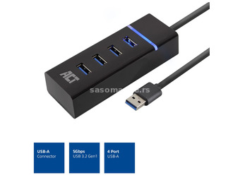 ACT CONNECTIVITY AC6300 4 Port-os USB 3.2 Gen1 (USB 3.0) Hub