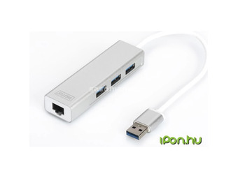 DIGITUS DA-70250-1 USB 3.0 3-Port Hub and Gigabit LAN Adapter