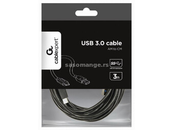 CCP-USB3-AMCM-10 Gembird 3A/36W USB 3.0 AM to Type-C cable (AM/CM) 3m