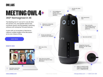 VIEWSONIC Meeting Owl 4+ video conferencing system