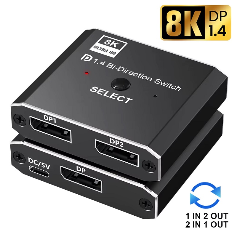 KT-DP201 Displayport Switch V1.4 2 u 1