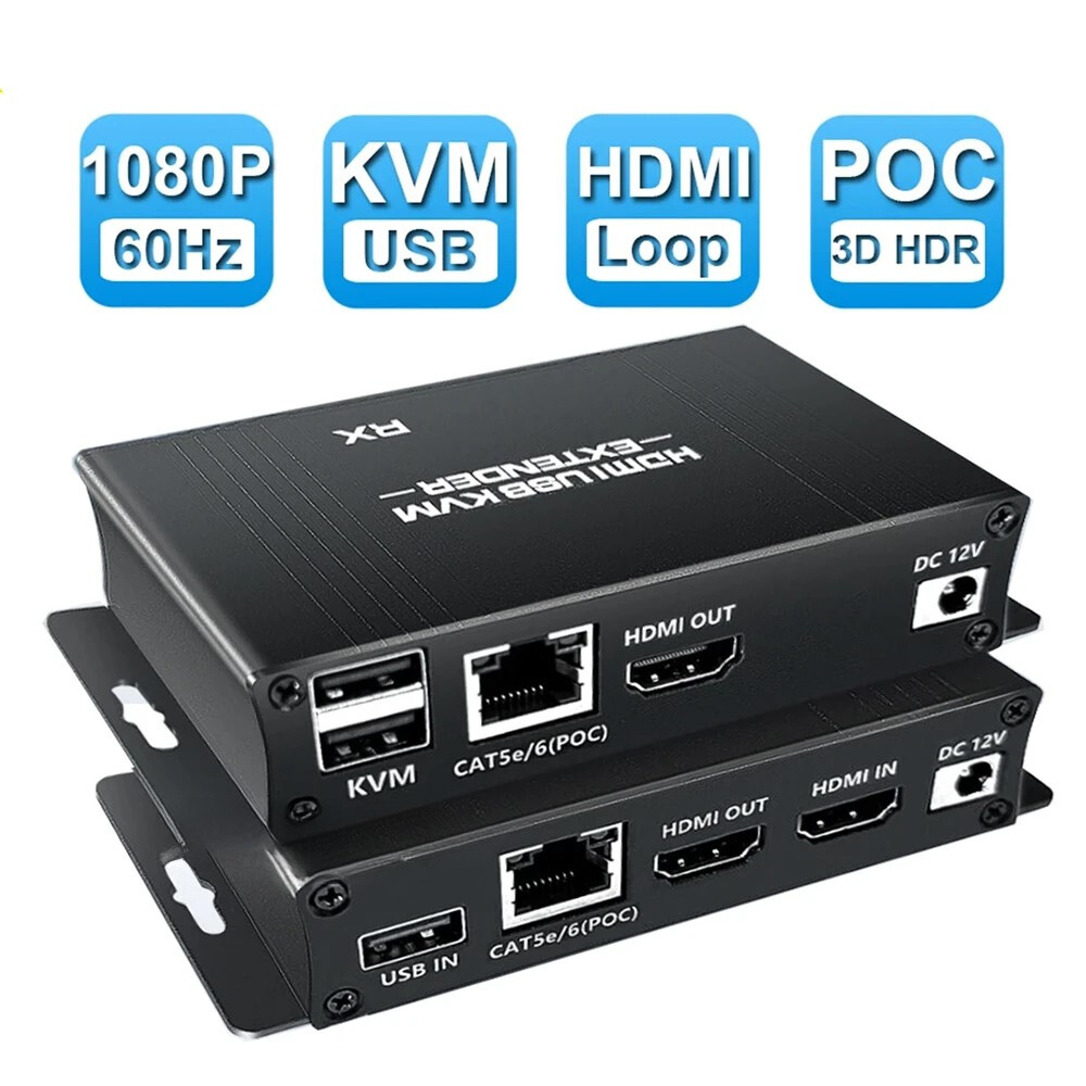 KT-HDEX60M HDMI KVM USB Ekstender Cat5e/6/7