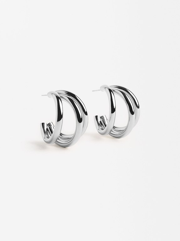 Maxi Multi-Hoop Effect Earrings - Stainless Steel