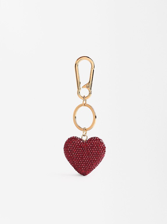 Heart keychain charm