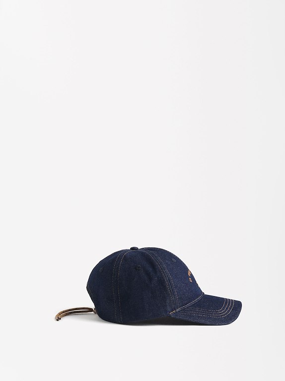 Embroidered Wool Blend Cap