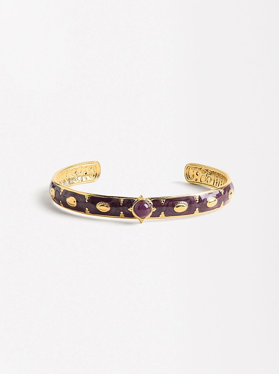 Enamel Bracelet With Stones - Stainless Steel