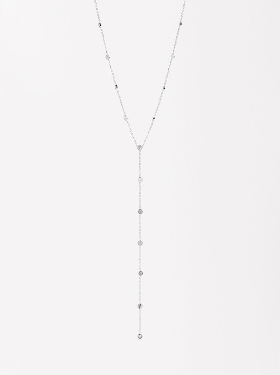 Necklace With Zirconias - Stainless Steel