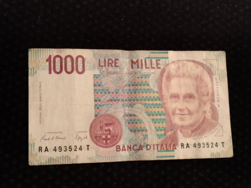 1000 lira 1990 italija