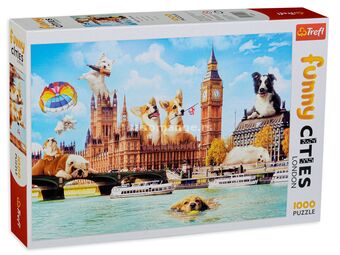 TREFL Puzzle Funny Cities Dogs in London - 1.000 delova