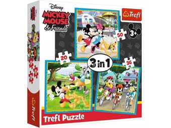 TREFL Puzzle Mickey Mouse 3u1 (20/36/50 delova)