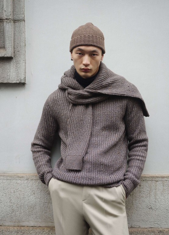 Ribbed crew-neck sweater Duvan