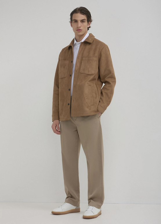 Suede-effect shacket Duvan