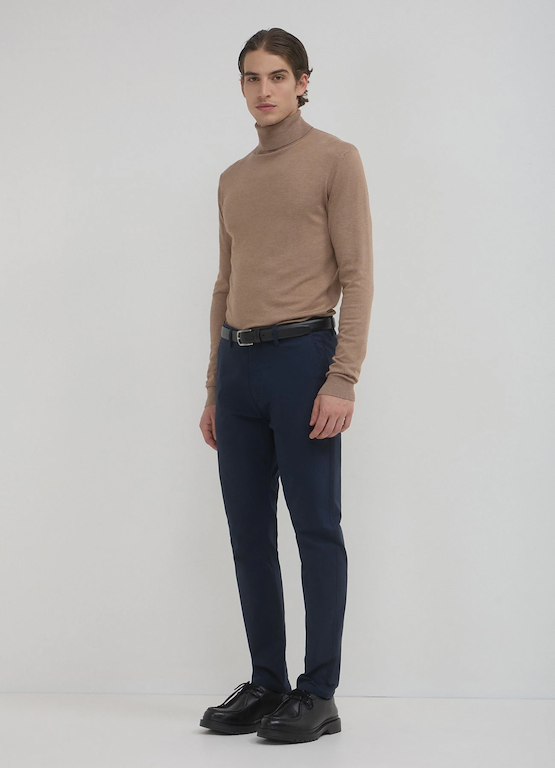 Solid-coloured turtleneck sweater Duvan melan