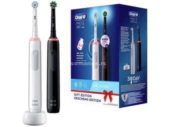 ORAL-B Pro 3 3900 Duopack Electronic toothbrush black-white