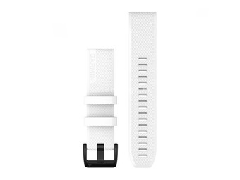 GARMIN Approach S62 watch strap 22 mm white silicone black rust free buckle (QuickFit)