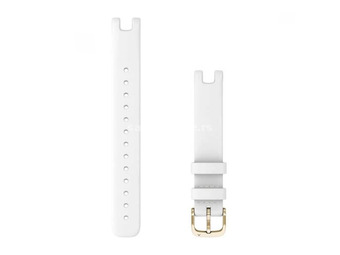 GARMIN Lily watch strap 14 mm white Italian Skin gold buckle