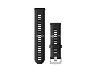 GARMIN Forerunner 955 watch strap 22 mm black silicone silver buckle