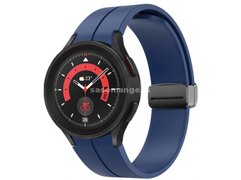 CELLECT Samsung Watch 4/5 magnetic silicone watch strap 20mm dark blue