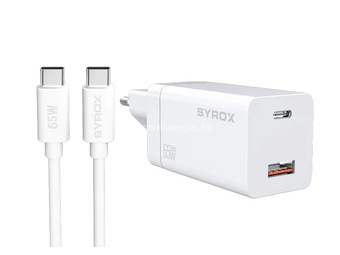 SYROX GaN65W Super Fast Dual Port Charging Adapter