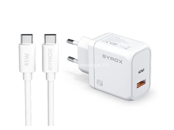 SYROX GaN45W Super Fast Dual Port Charger