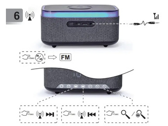 GEMBIRD DAC-SPKBT-QC15-BK Gembird Digitalni sat+alarm sa bezicnim punjenjem telefona 15W i zvucni...