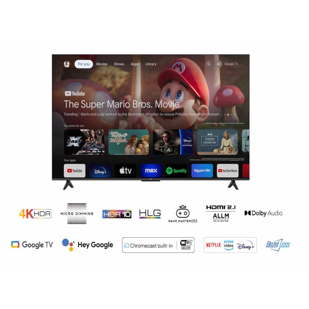 Televizor TCL 65V6B/LED/65"/4K HDR/60Hz/Google TV/crna