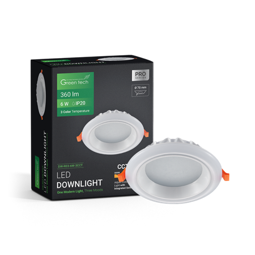 LED SPOT UGR 6W 3CCT OKRUGLI GREEN TECH