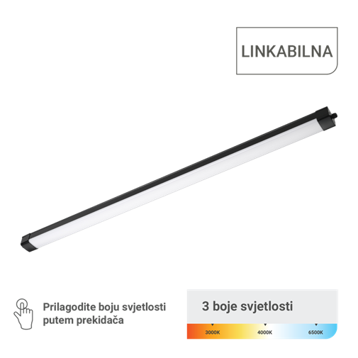 LED SVETILJKA VODONEPROPUSNA 70W 3CCT IP65 CRNA GREEN TECH