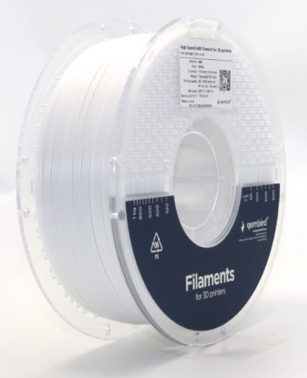 3DP-ABS1.75HY-01-W ABS filament velike brzine za 3D stampac 1.75mm, kotur 1KG WHITE