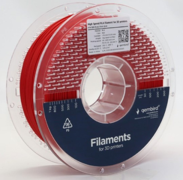 3DP-PLA1.75HY-01-R PLA filament velike brzine za 3D stampac 1.75mm, kotur 1KG RED