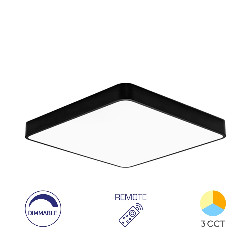 BRY-BLADE-SS-SQR-BLC-45W-RMT-CEILING LIGHT BH16-05291