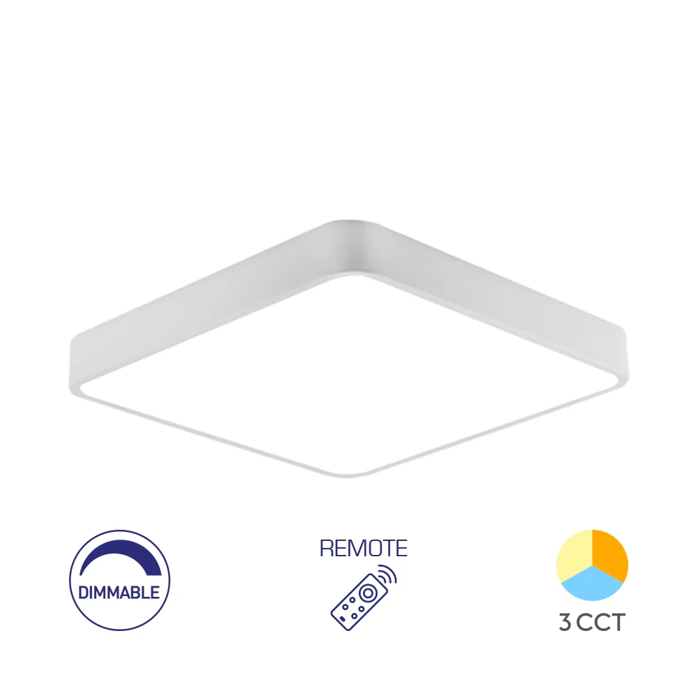 BRY-BLADE-SS-SQR-WHT-45W-RMT-CEILING LIGHT BH16-05290