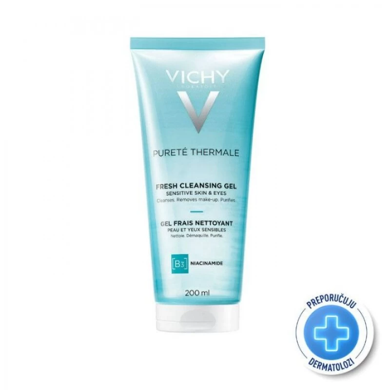 VICHY PURETÉ THERMAL SVEŽI GEL ZA ČIŠĆENJE OSETLJIVE KOŽE I OČIJU, 200 ML