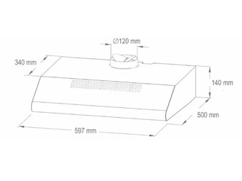 Aspirator (Napa) HOME - TORNADO 60cm beli 200m3/h KPE6020W