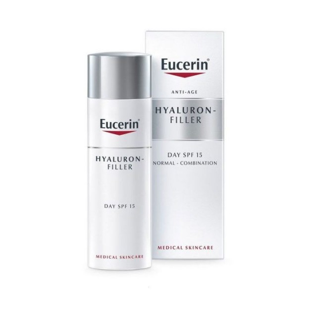 EUCERIN HYALURON-FILLER SPF15 dnevna krema za normalnu i mešovitu kožu, 50ml