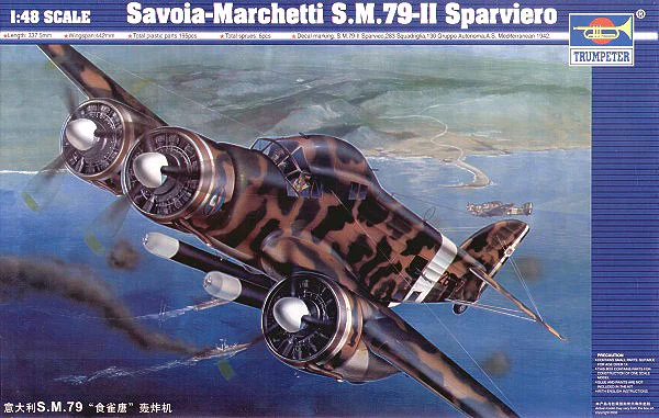 TRUMPETER 1/48 Savoia Marchetti SM-79 II Sparviero