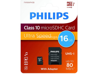 PHILIPS Standard 16GB MicroSDHC 10 MB/s PH669074