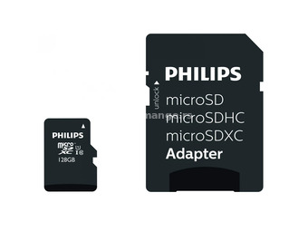 PHILIPS Standard 128GB MicroSDXC 10 MB/s FM12MP45B