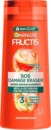 GARNIER FRUCTIS
SOS DAMAGE ERASER šampon za oštećenu kosu, 400 ml