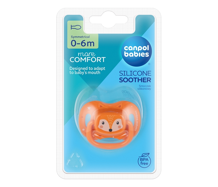 CANPOL BABIES SILIKONSKA VARALICA 0-6M CUTE ANIMALS ORANGE 34/924_ORA