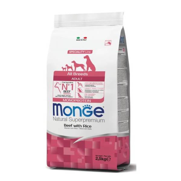 Monge Adult all breeds govedina/pirinač/krompir 2,5kg