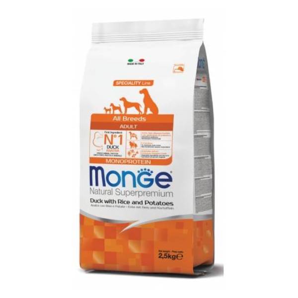 Monge Adult all breeds pačetina/pirinač/krompir 2,5kg