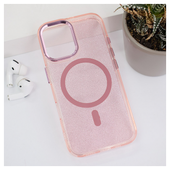 Maska Mag Case Glitter za iPhone 16 roze