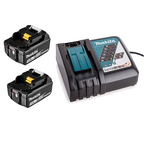 Makita SET 7 - 2 baterije 18V 3.0Ah BL1830B + punjač DC18RC 1006
[BL1830Bx2+DC]