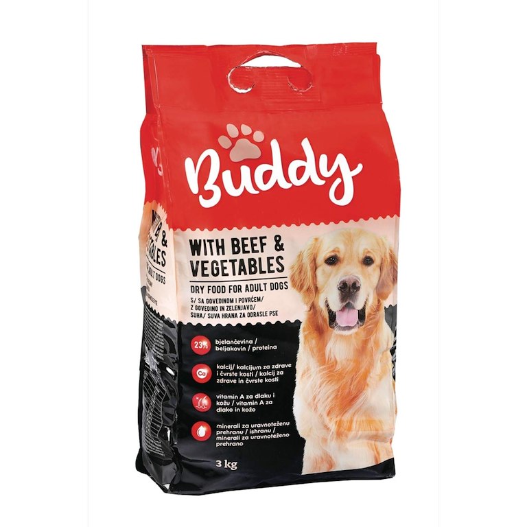 Buddy hrana za pse govedina i povrće 3kg buddy