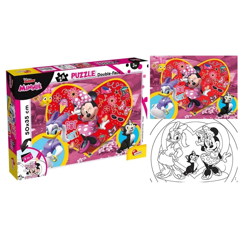 Puzzle Minnie 2u1 složi i oboji, 24pcs