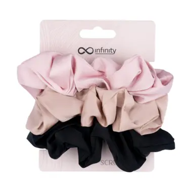 INFINITY Satenske gumice za kosu 3/1 - Scrunchies